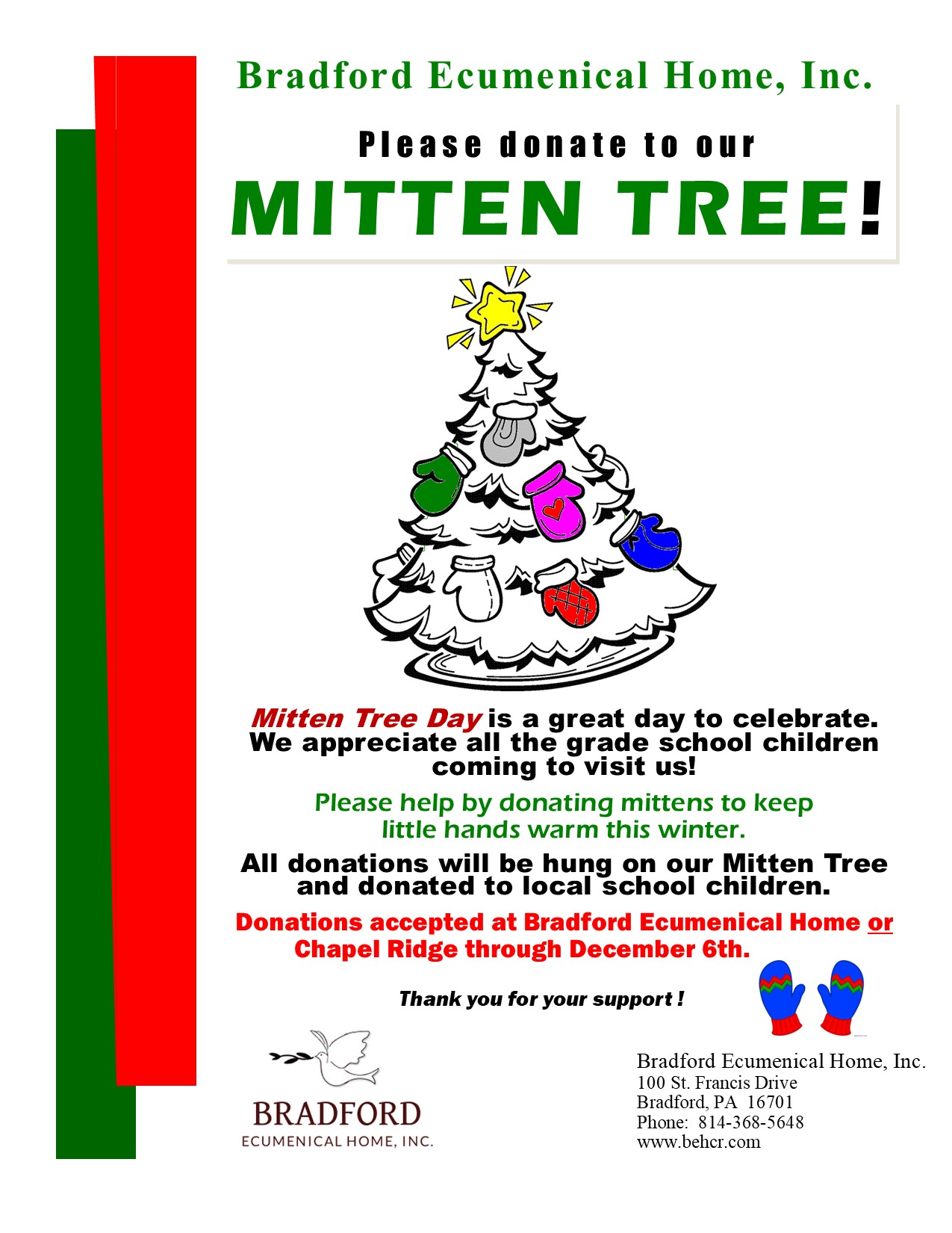 It’s that time of year again Our Mitten Tree Campaign officially kicks ...